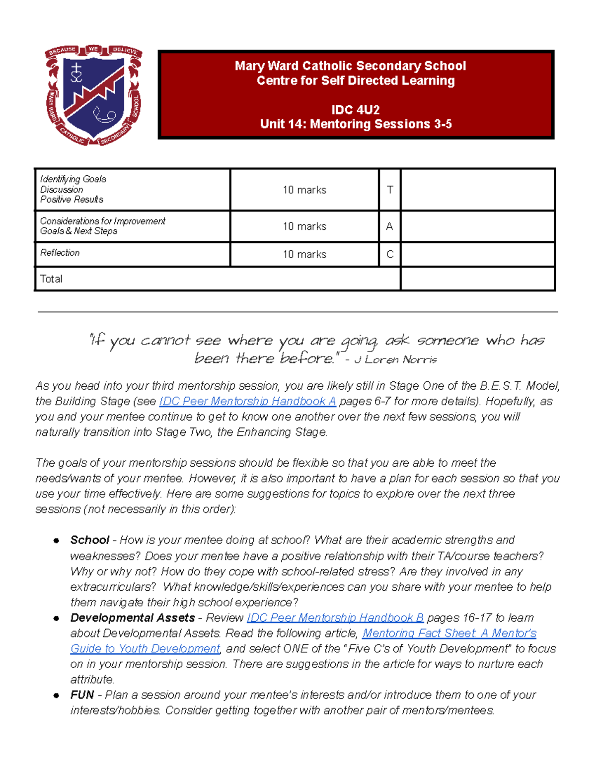 IDC 4U1 - Unit 14 - Sessions 3-5 - SS - Google Docs - Mary Ward ...