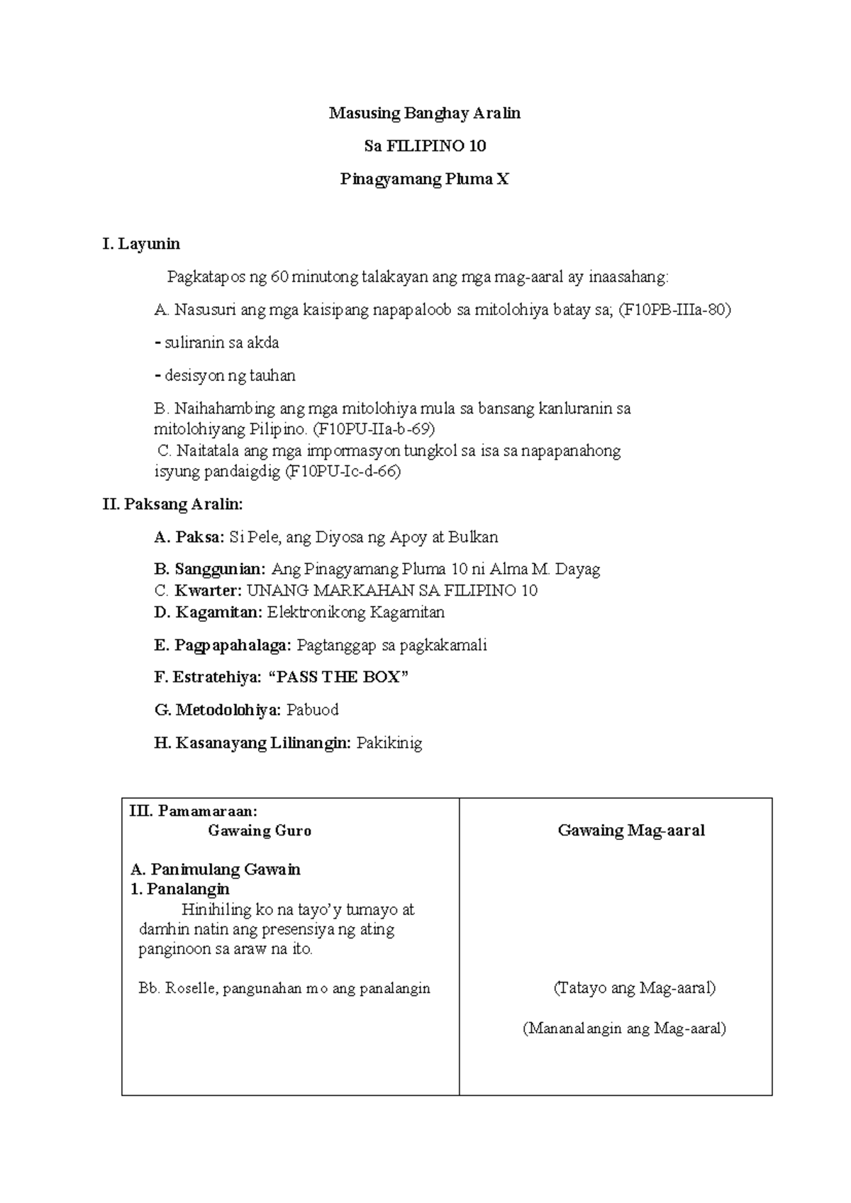 Inbound 8751229766596041561 - Masusing Banghay Aralin Sa FILIPINO 10 Pinagyamang Pluma X I ...