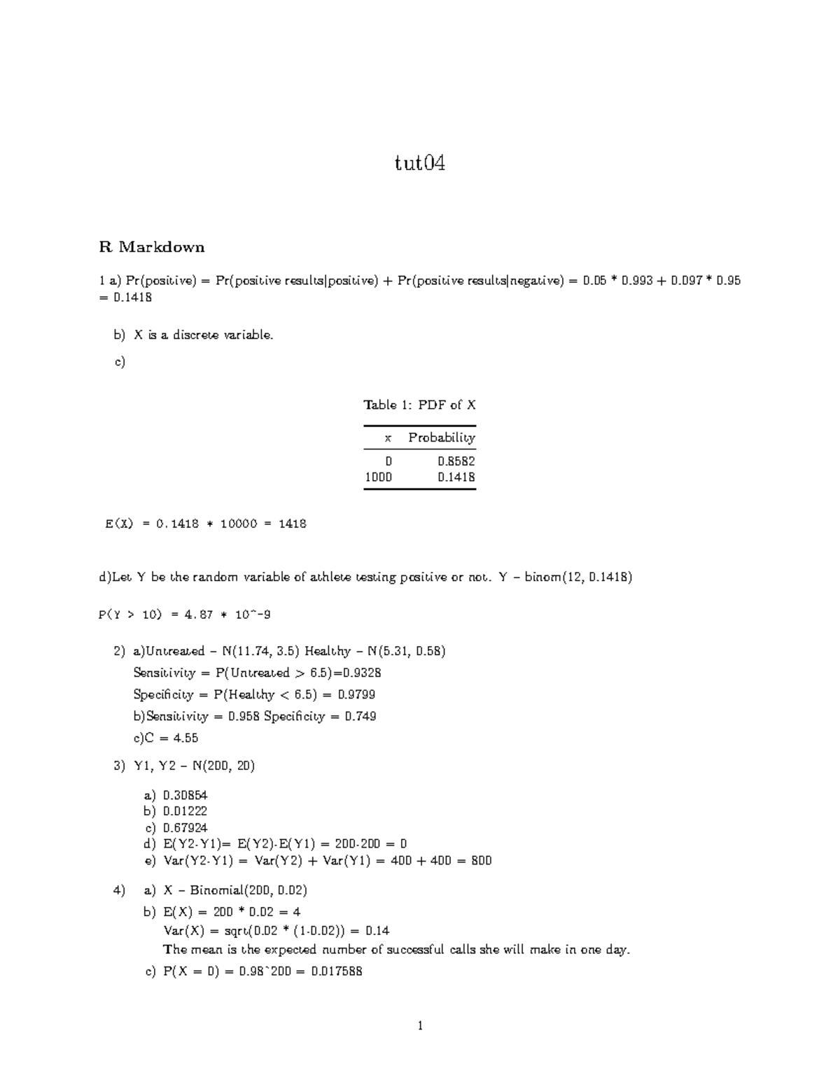 Tut04 - Coursework - ST1131 - NUS - Studocu