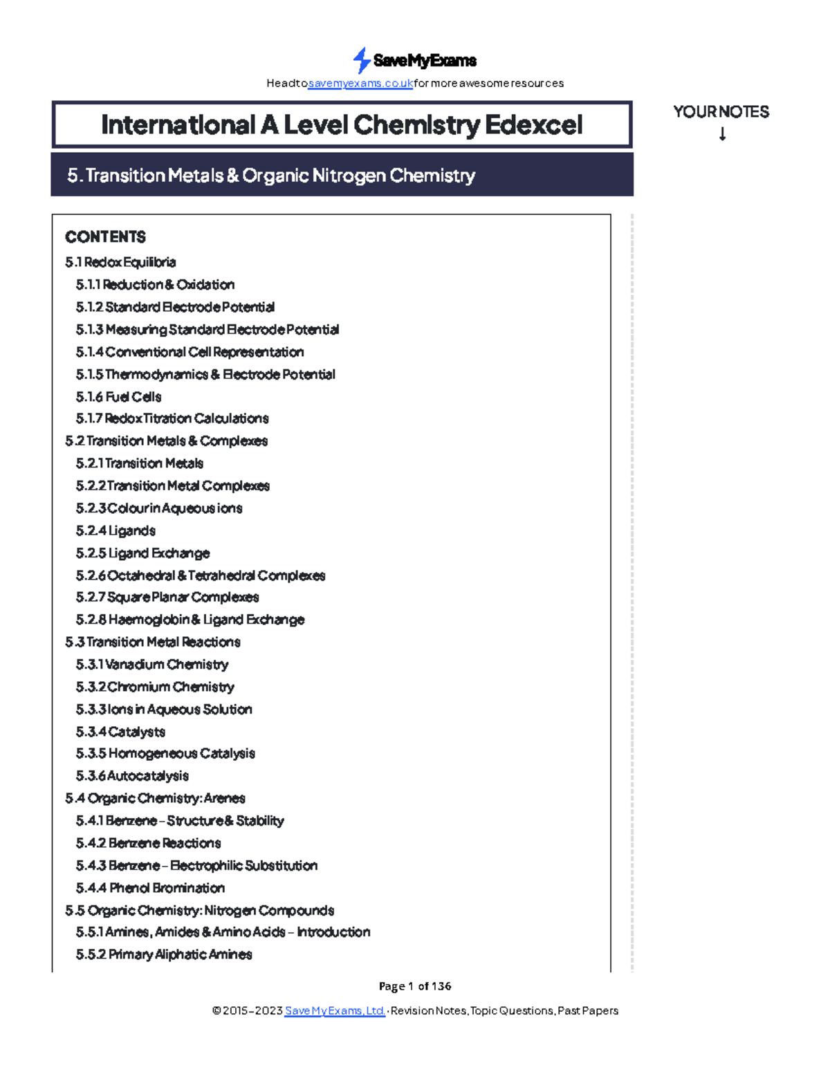 5 - A level chemistry notes - Page 1 of 136 International A Level ...