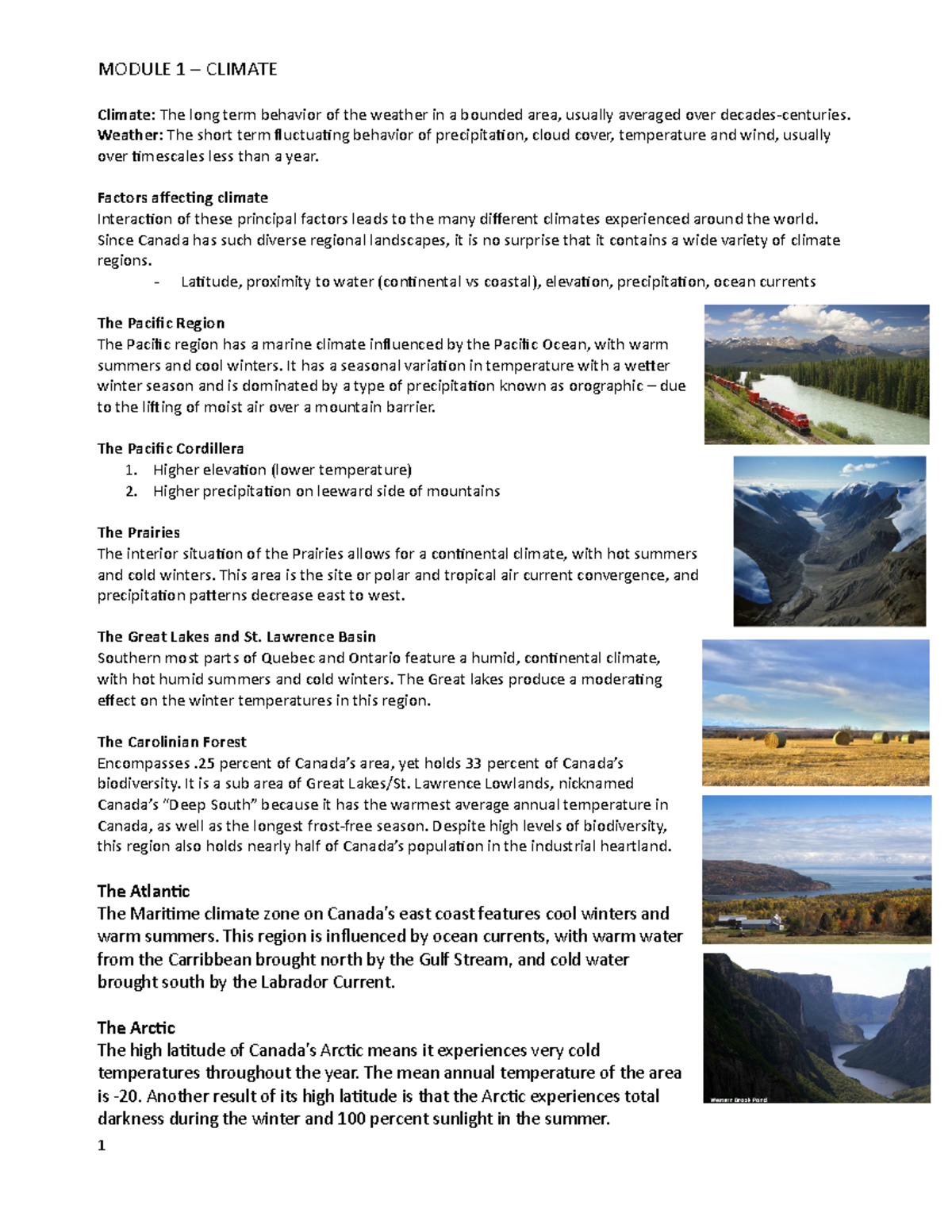 Geomodule Climate - MODULE 1 – CLIMATE Climate: The long term behavior ...
