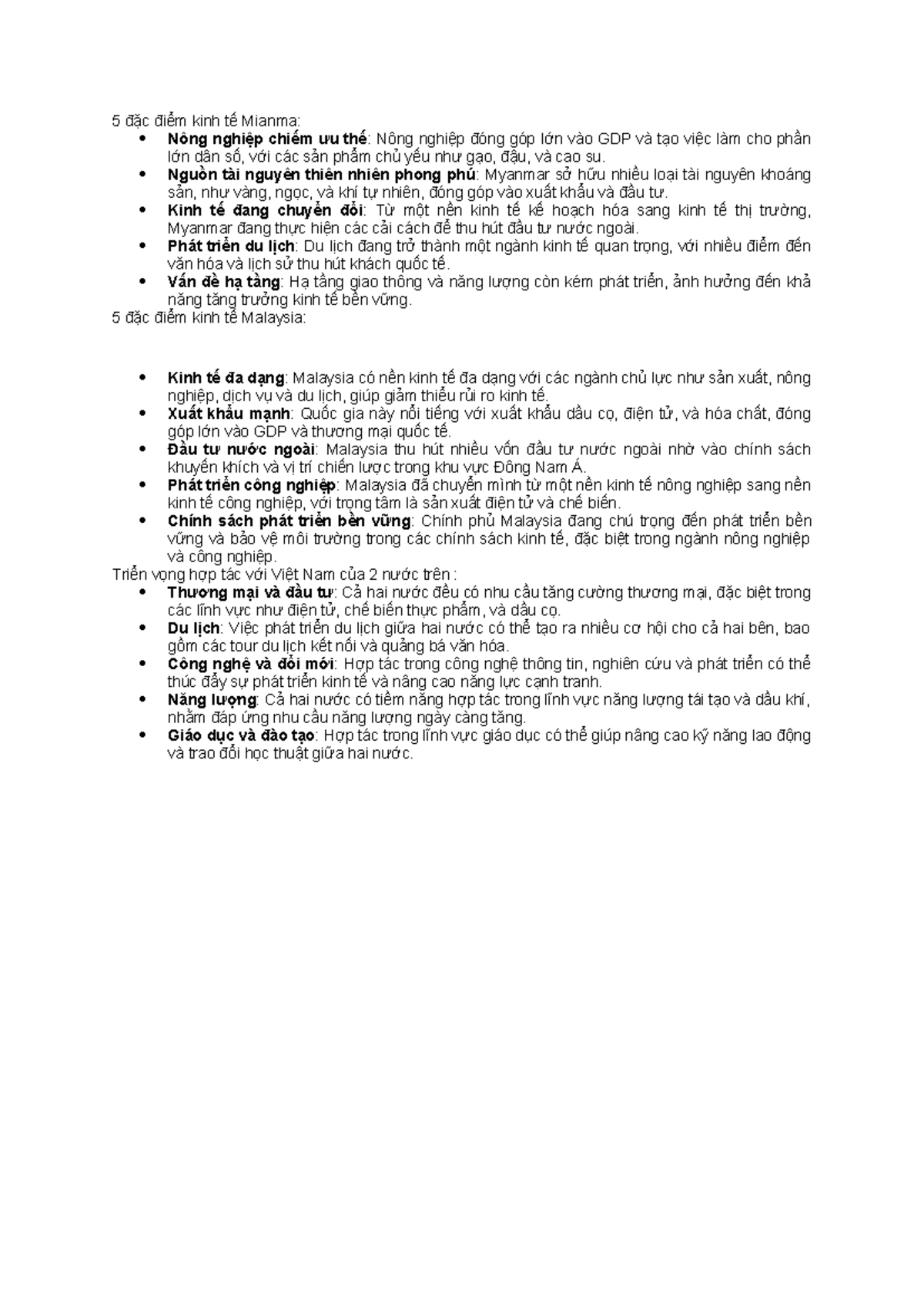 Tài liệu - Bdjdbd - 5 đặc điểm kinh tế Mianma: Nông nghiệp chiếm ưu thế ...