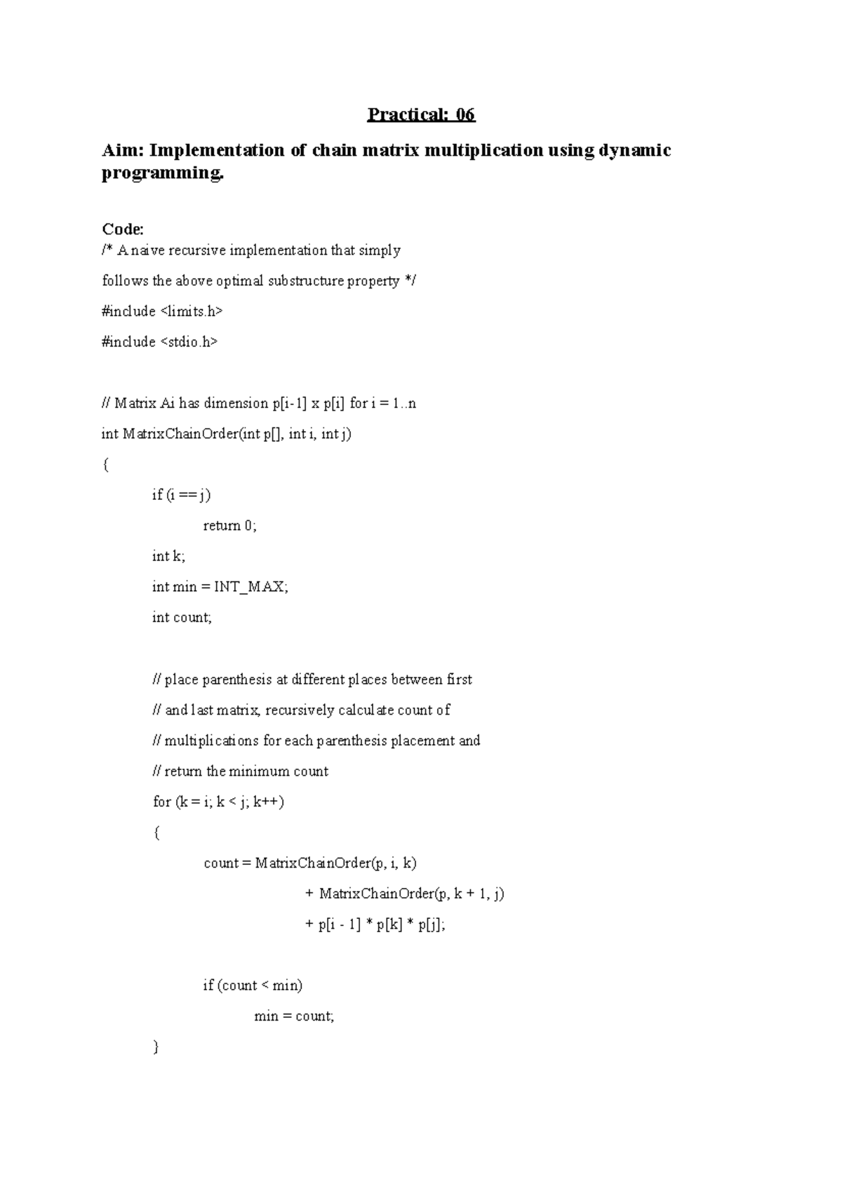 GTU BE CSE5 ADA PRA6 - practical for algorithm analysis development subject - Practical: 06 Aim ...