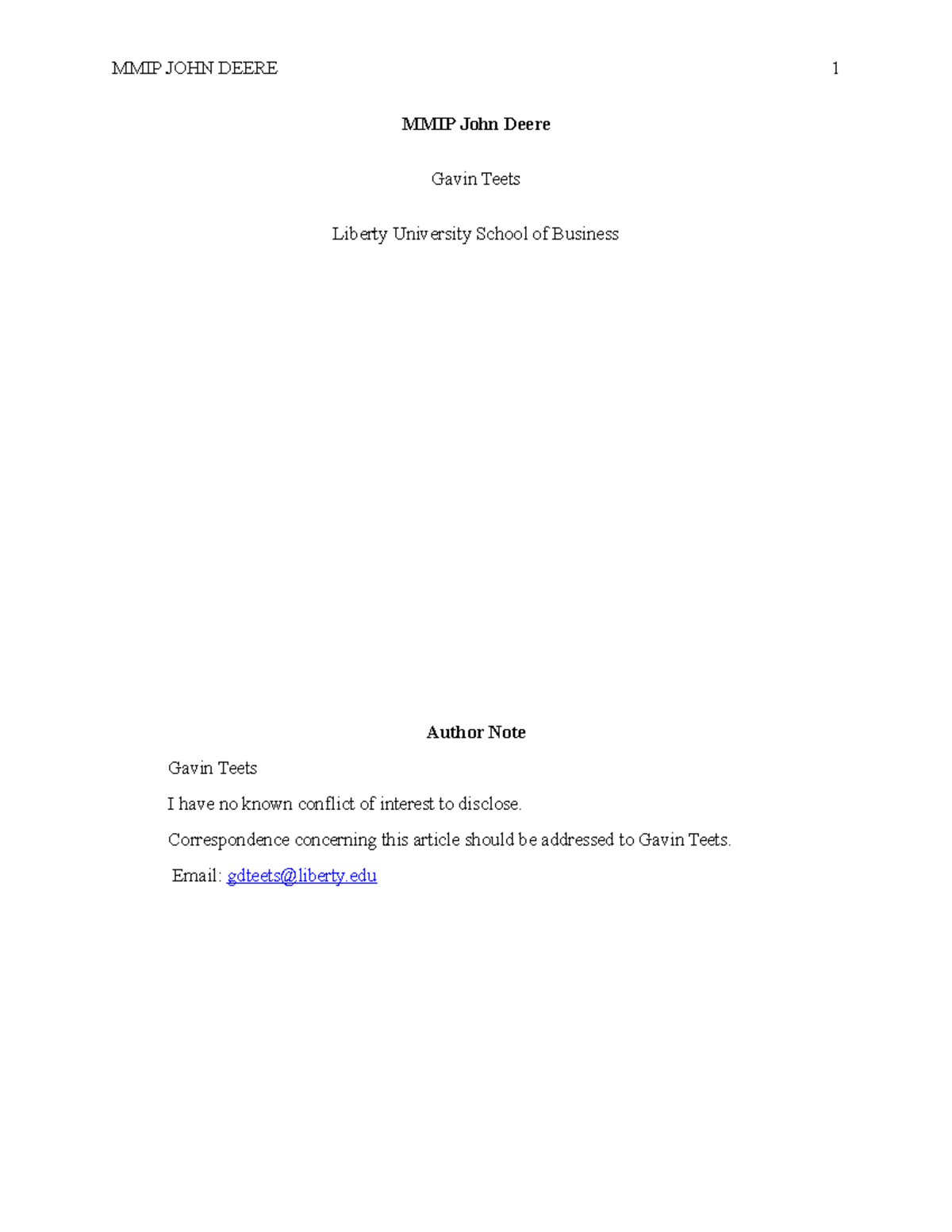 MMIP Installment Marketing Decisions.edited - MMIP John Deere Gavin ...