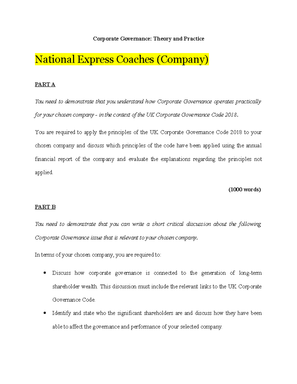 Corporate Governance Theory and Practice - Corporate Governance: Theory ...