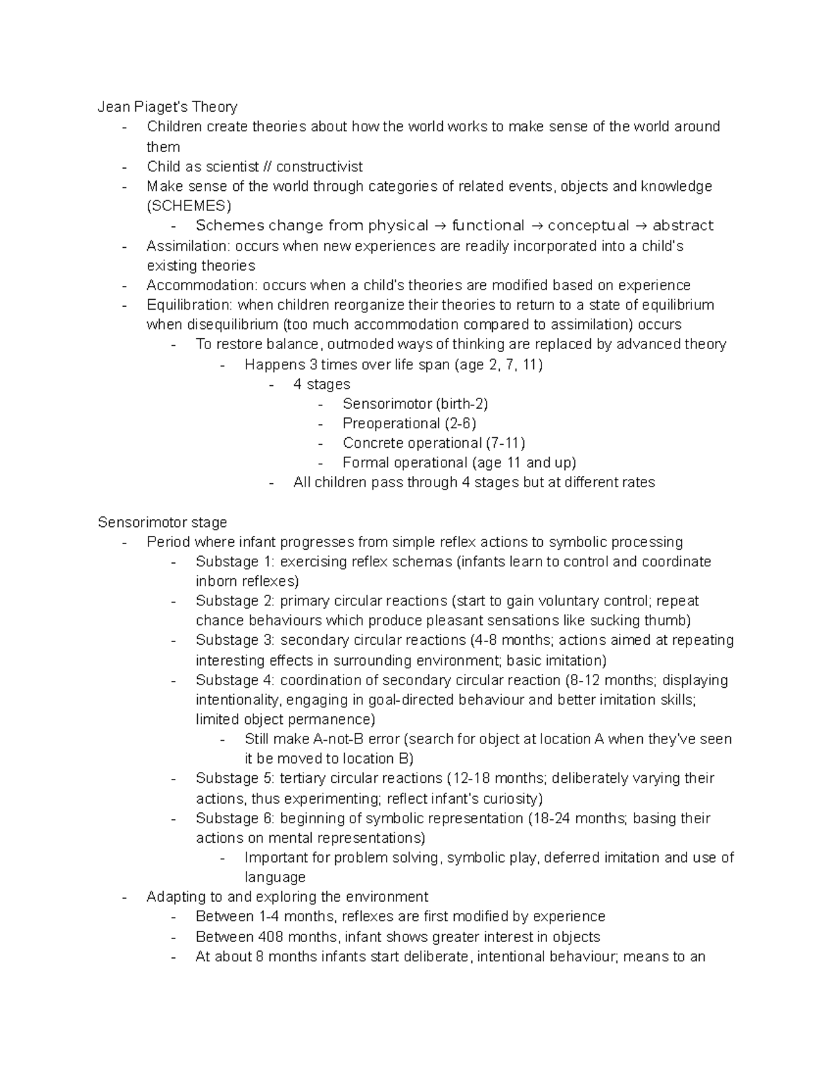 Chapter 6 - Jean Piaget’s Theory - Children create theories about how ...