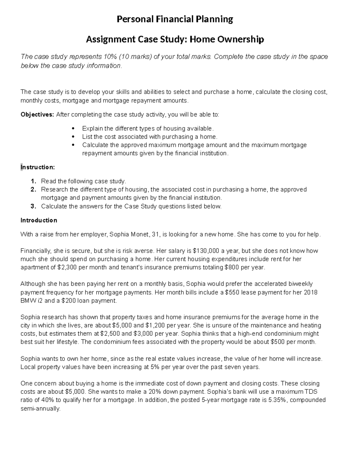 W24-PFPP- Assignment 4 - Personal Financial Planning Assignment Case ...