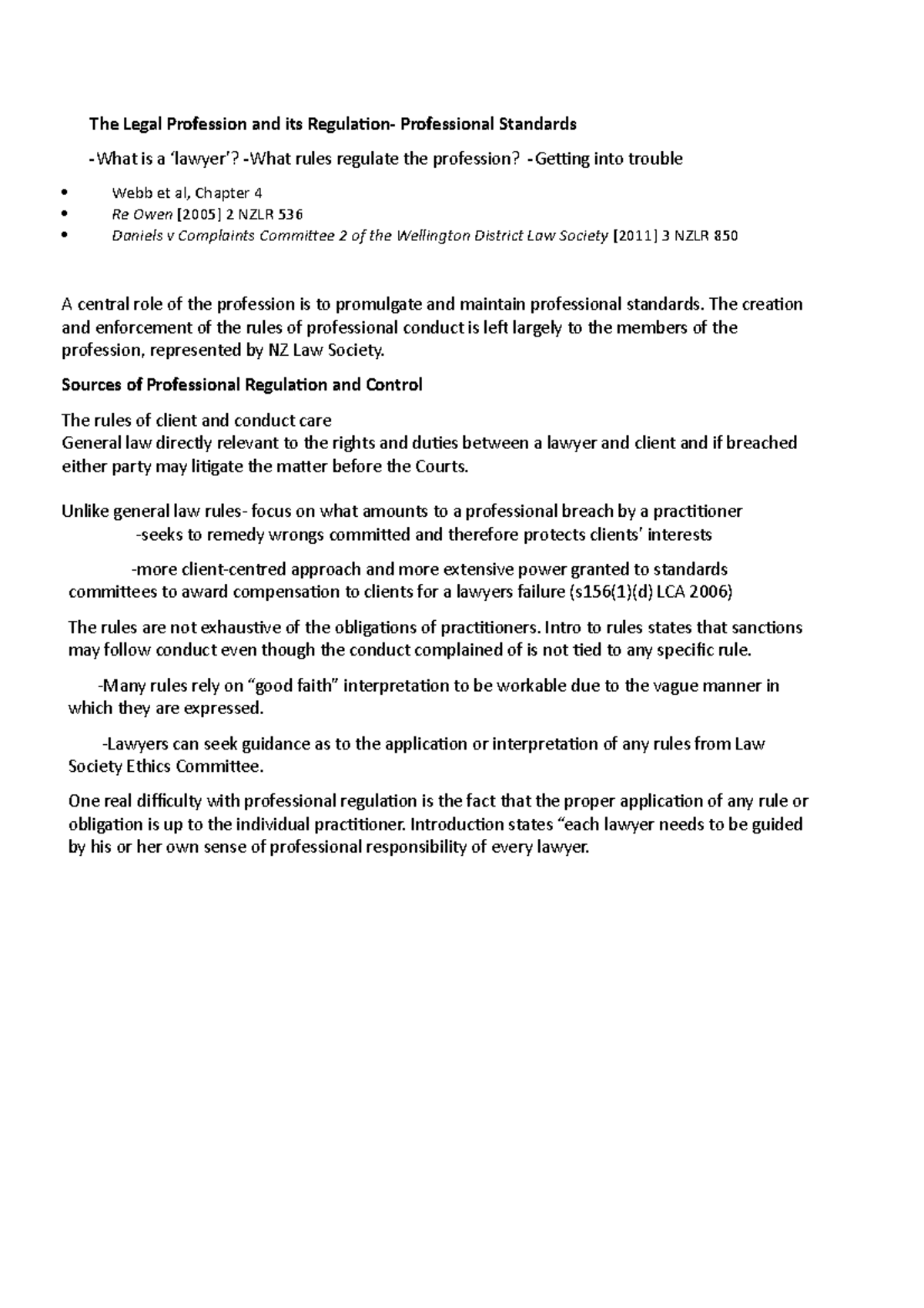 The Legal Profession and its Regulation - The creation and enforcement ...