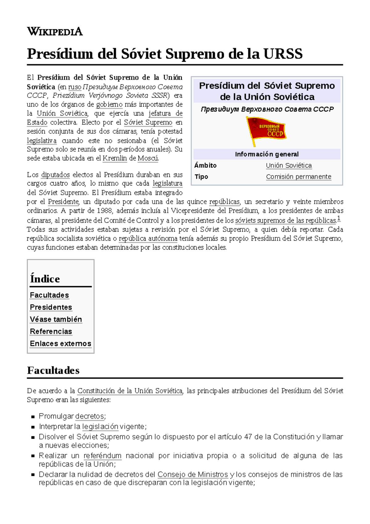 Presídium del Sóviet Supremo de la URSS - Presídium del Sóviet Supremo ...