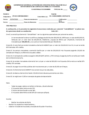 Guía del II parcial 3er periodo - Universidad Nacional Autónoma de Honduras Guía de contabilidad ...