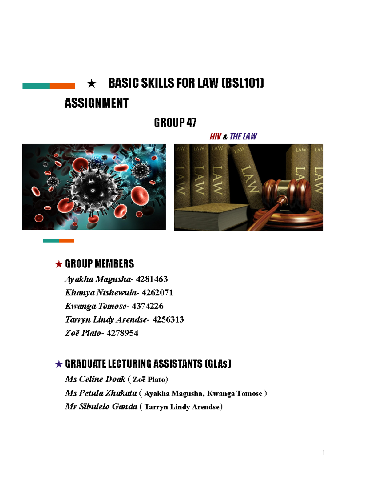 Basic Skills OF LAW 101- Group Assignment Final 2023 - ★ BASIC SKILLS ...