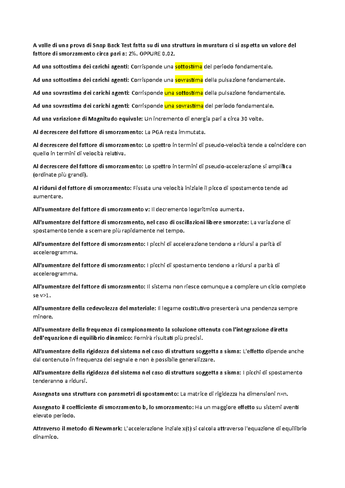 TFL strutt sism ord alf - Test fine lezione più test esercizi - A valle ...