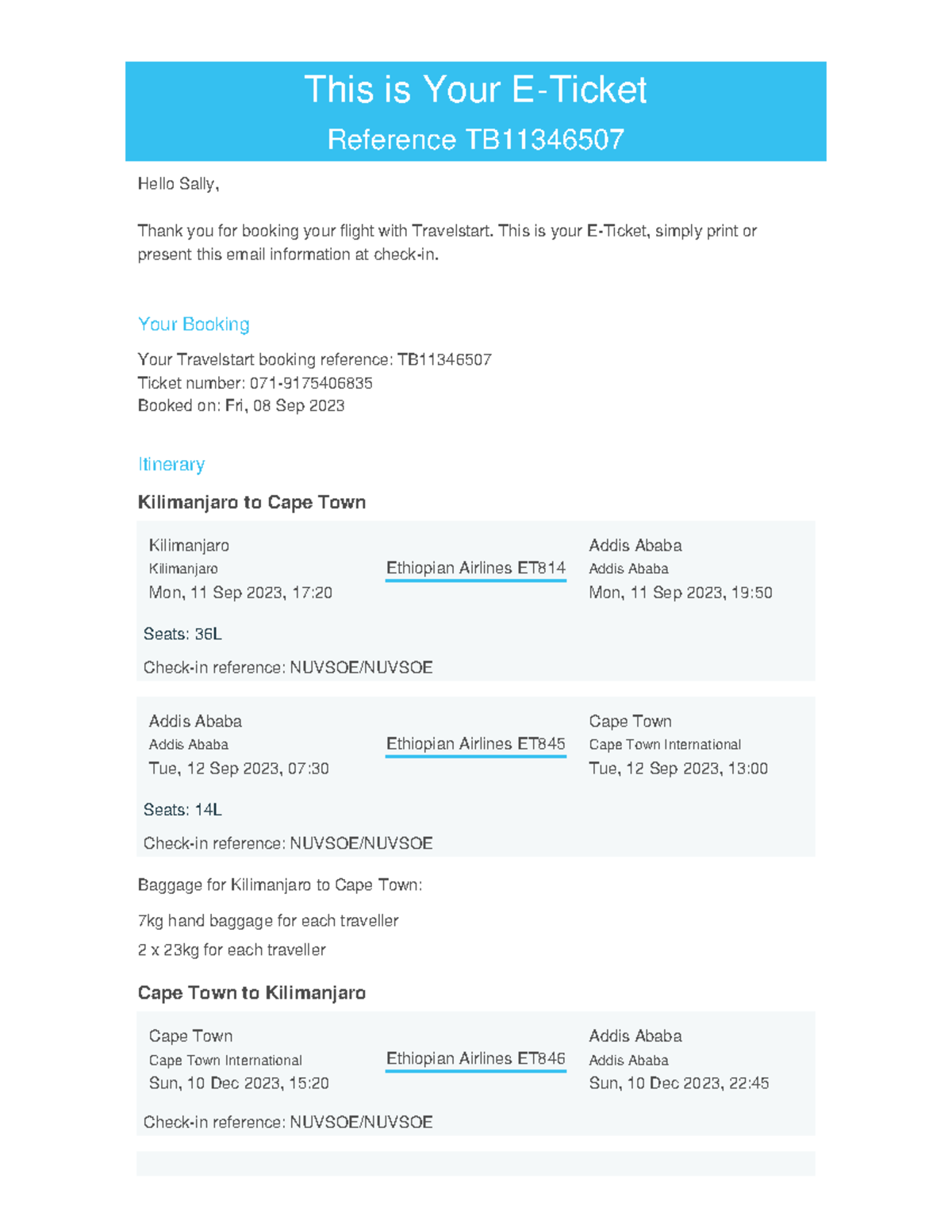Travelstart-Ticket(TB11346507) - Hello Sally, Thank you for booking ...