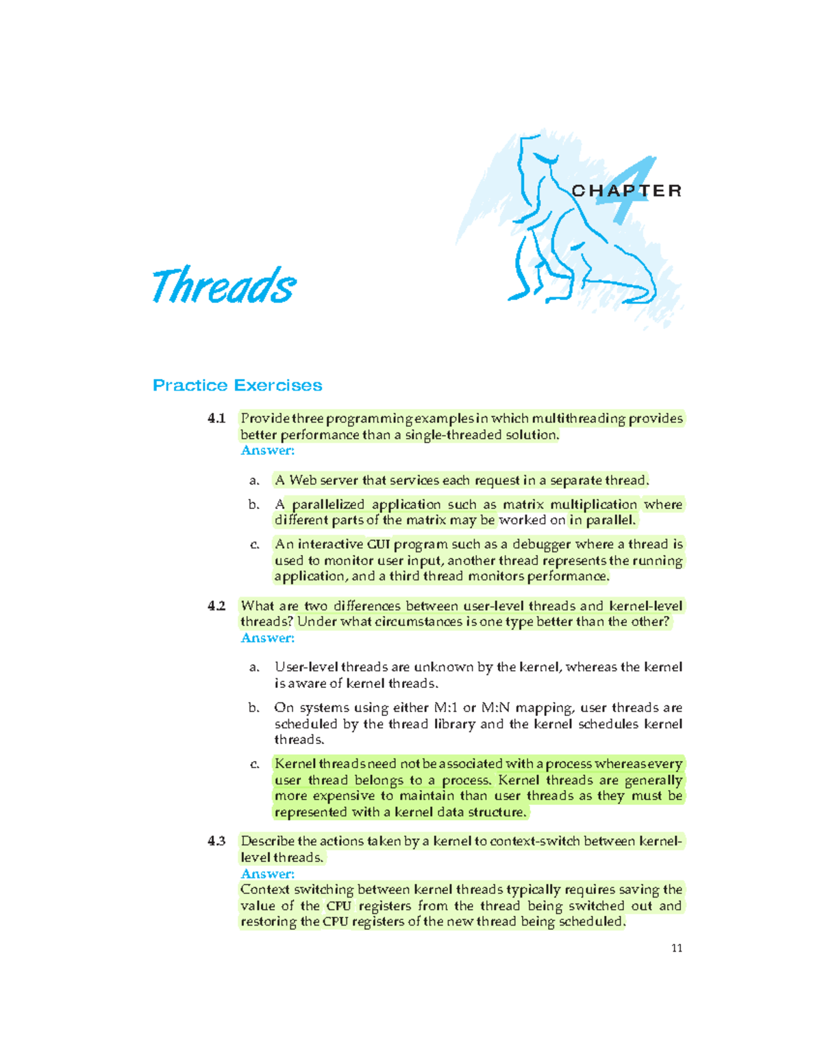 Soln 4 - Islamic Studies - 4 C H A P T E R Threads Practice Exercises 4 Provide three ...