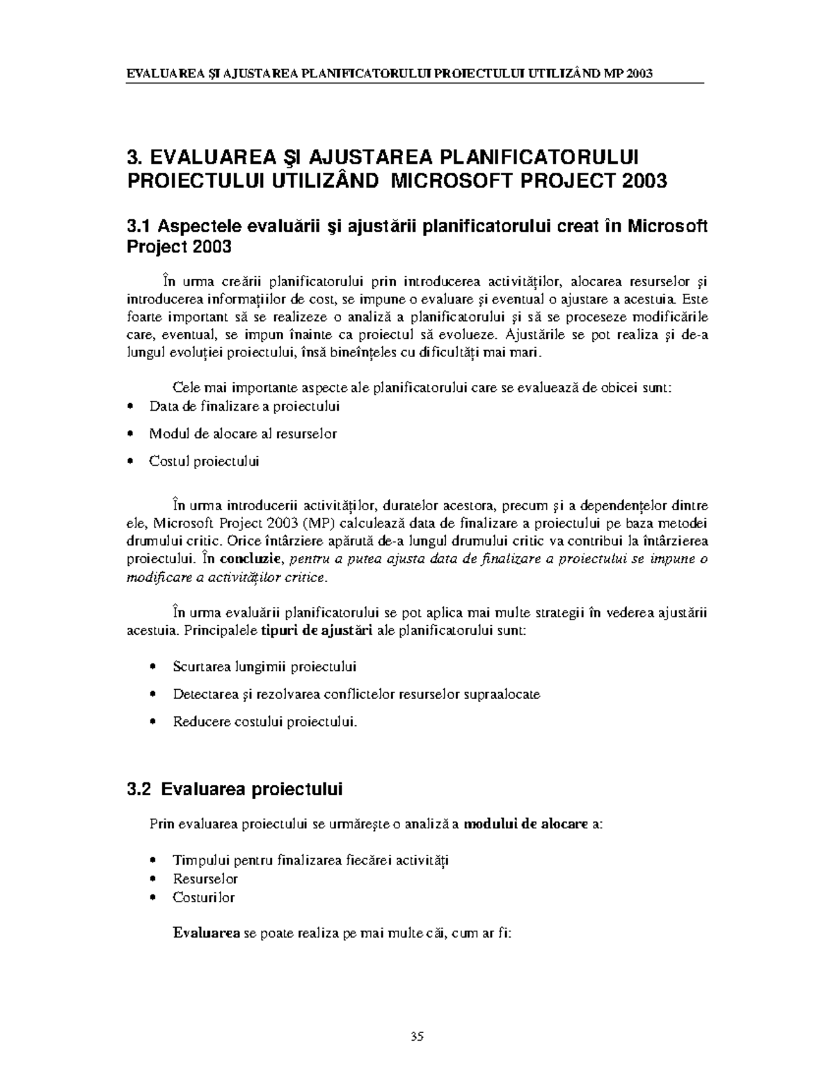 MP Cap3 - management proiect - 3. EVALUAREA I AJUSTAREA ...