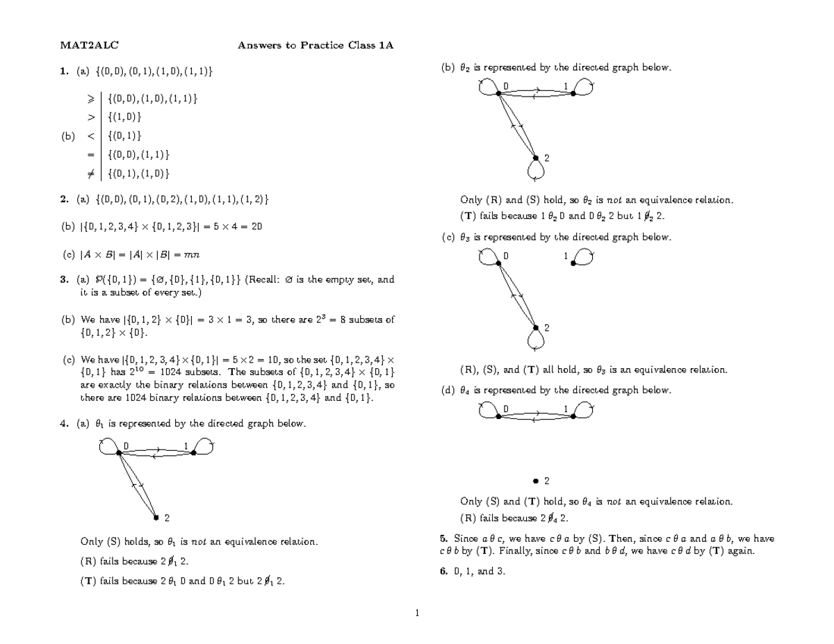 Practice materials 1A solution Practice materials 1A solution Practice ...