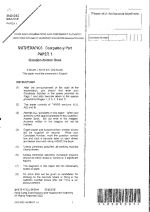 Business Maths Midterm Exam (SII 23rd October 2022) - SURREY ...