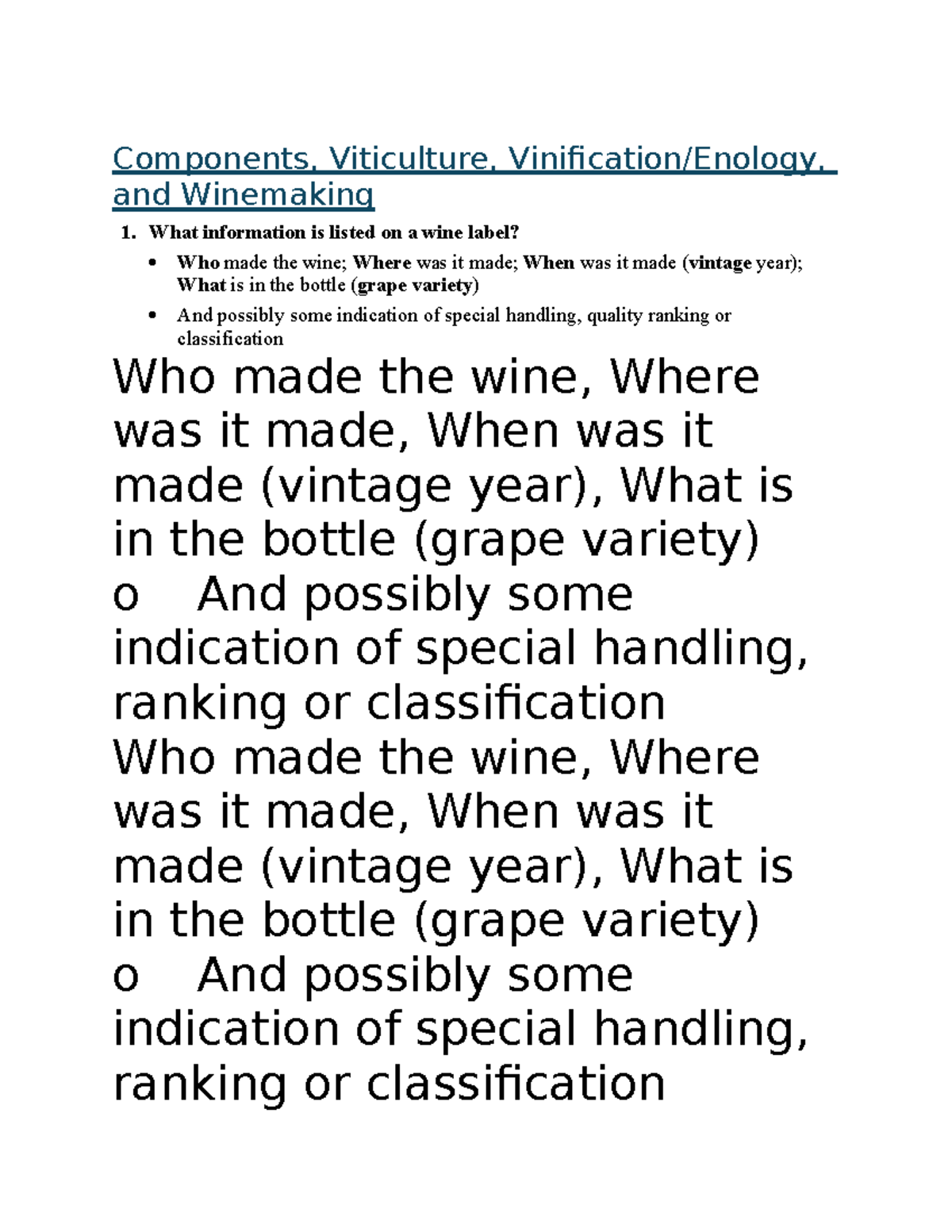 Components, Viticulture, Vinification:Enology, and Winemaking - What ...