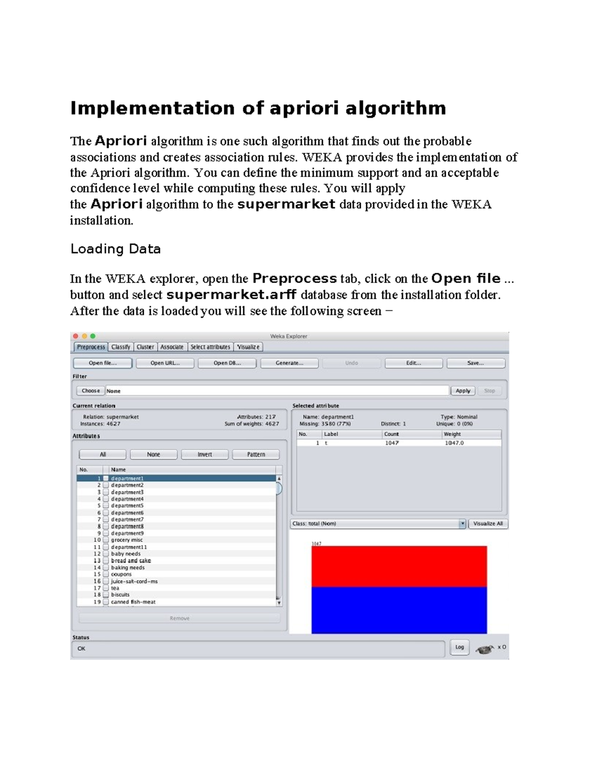 approriri algoritmin data mining - Implementation of apriori algorithm The Apriori algorithm is ...