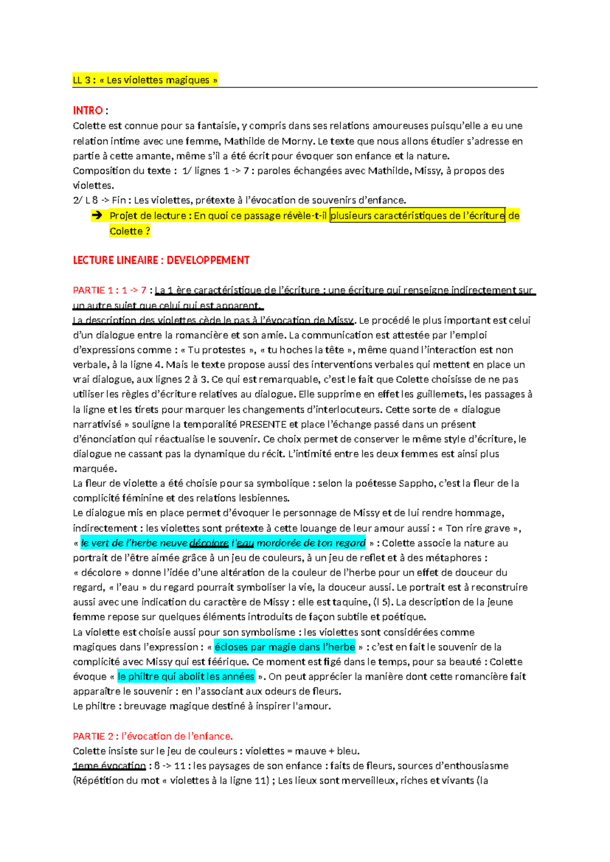LL3 Les violettes Eleves - LL 3 : « Les violettes magiques » INTRO ...