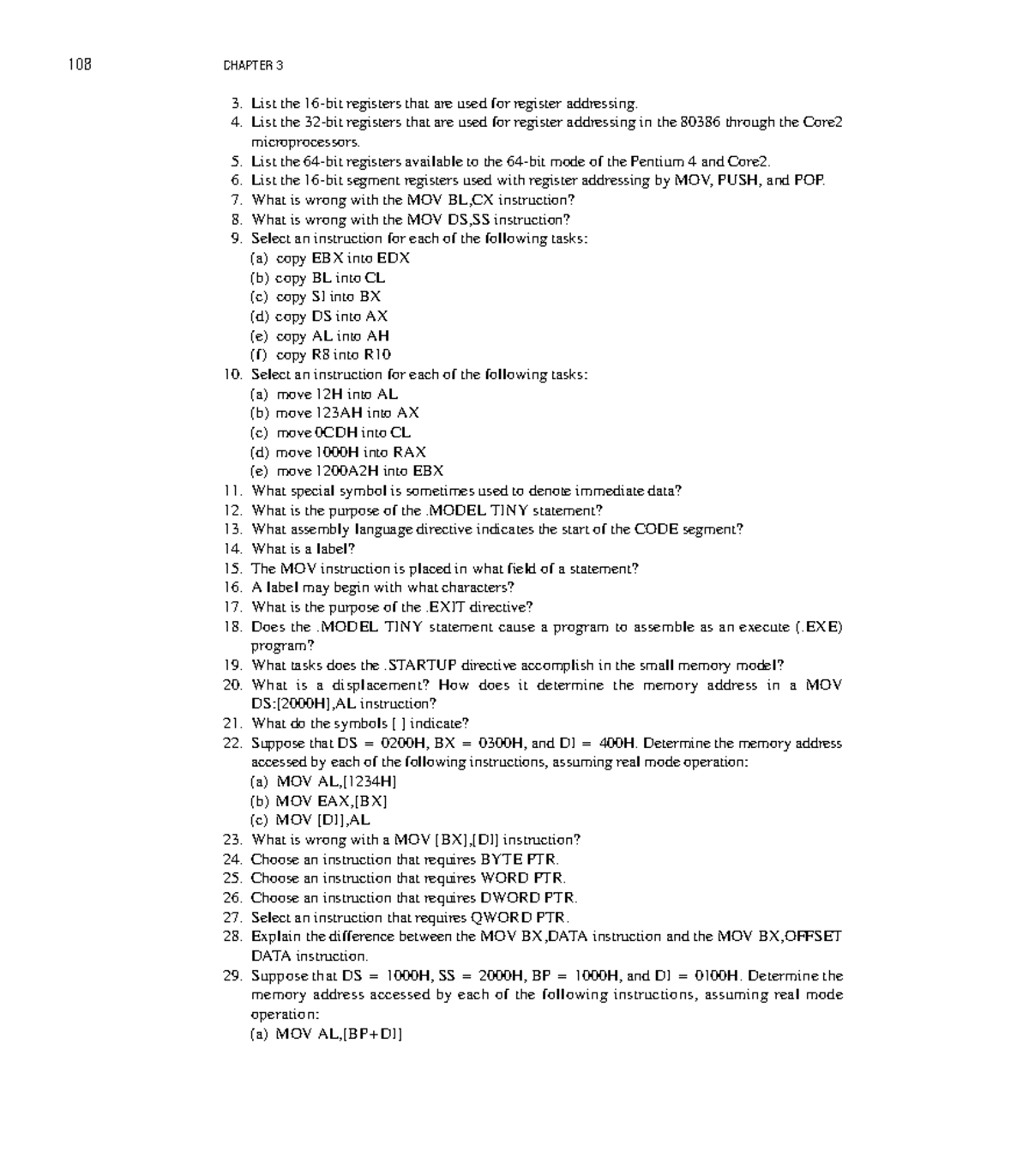 The Intel Microprocessors 8th ed - Barry B. Brey-19 - List the 16-bit ...