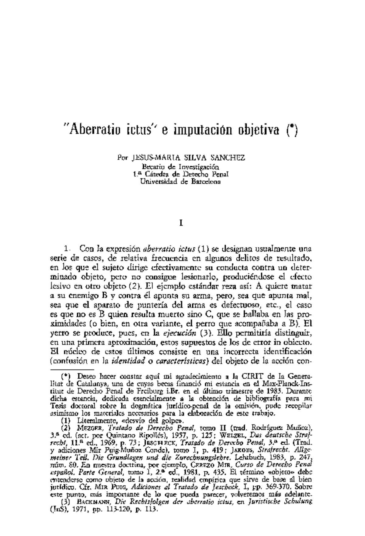 Dialnet-Aberratio Ictus EImputacion Objetiva-46256 - "Aberratio ictus ...