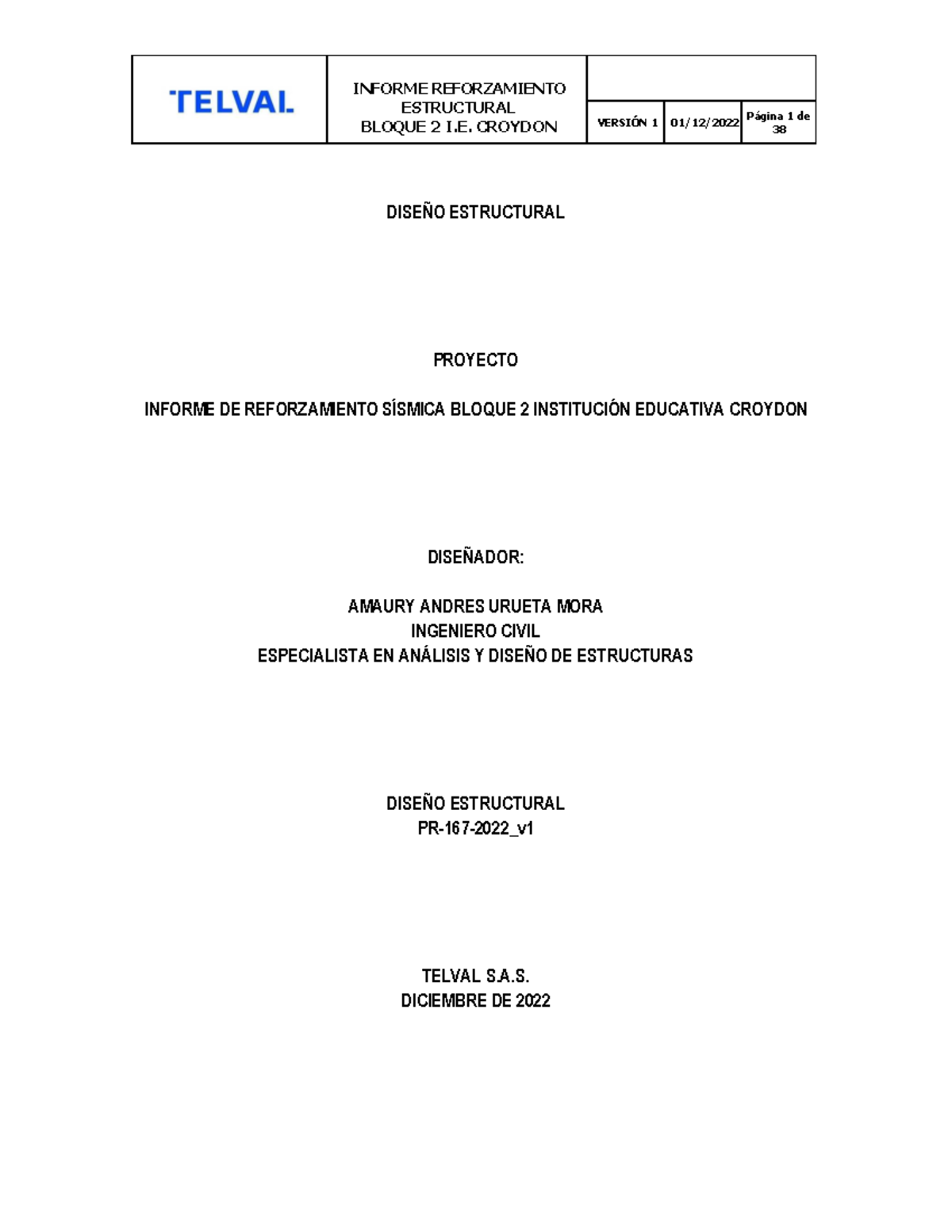 Informe Reforzamiento Estructural Bloque 2 v1 organized - ESTRUCTURAL ...