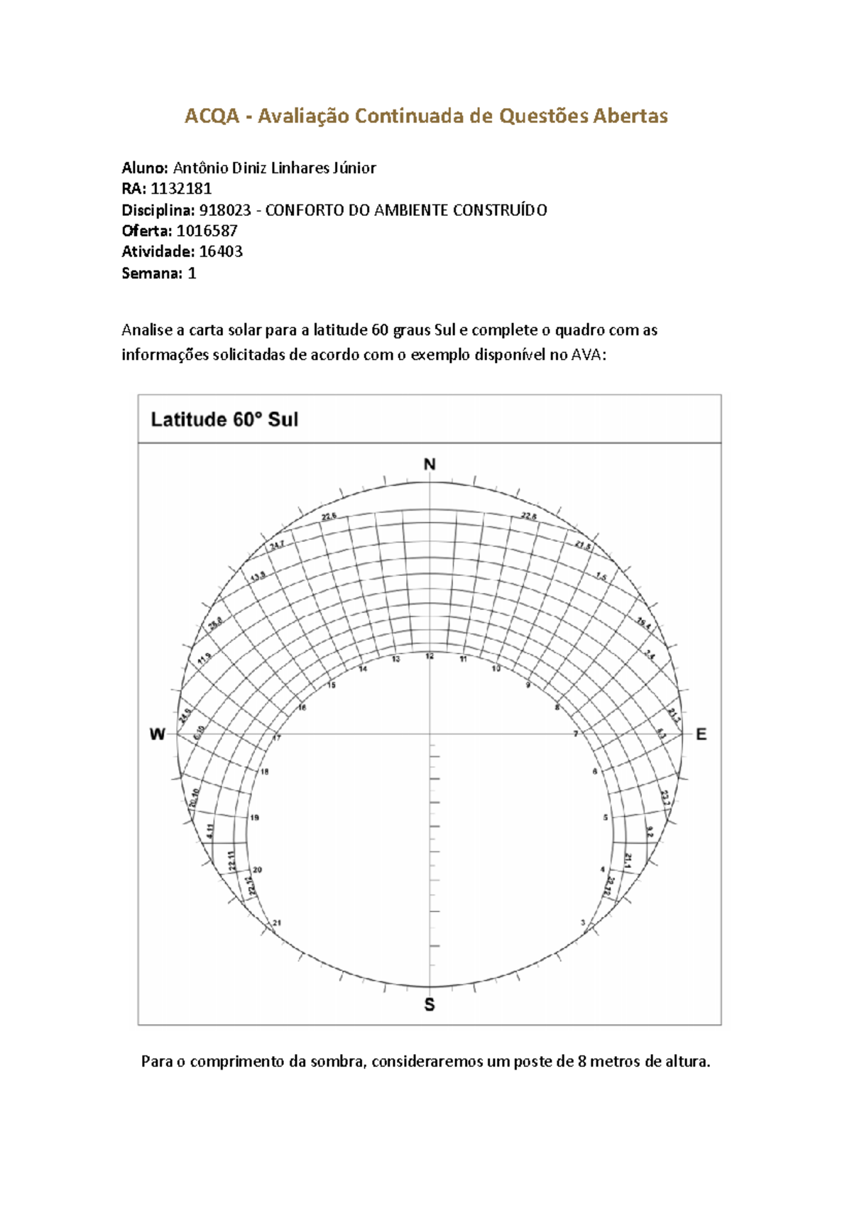 ACQA Conforto do Ambiente Construido - ACQA - Avaliação Continuada de ...