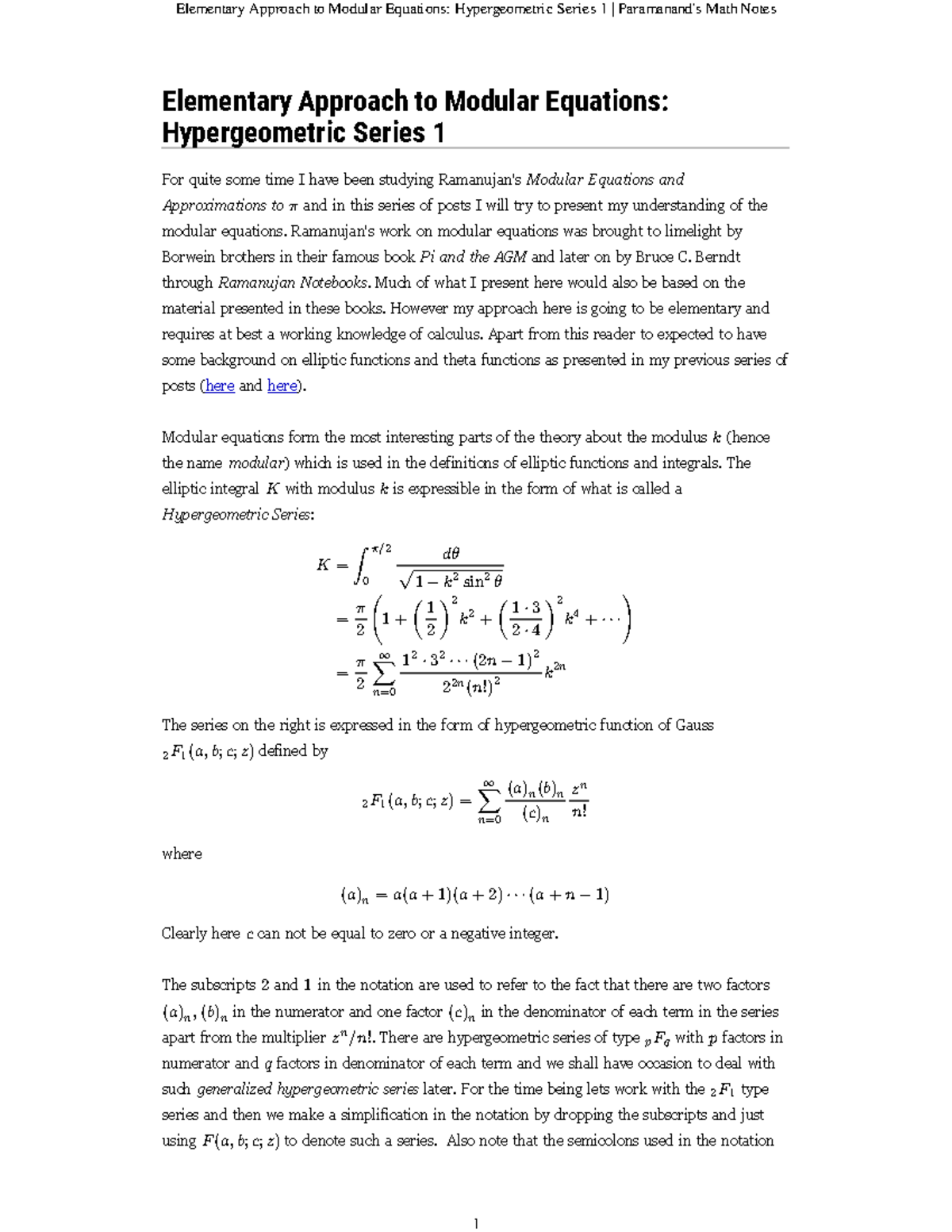 2011-10-Elementary Approach to Modular Equations Hypergeometric Series ...