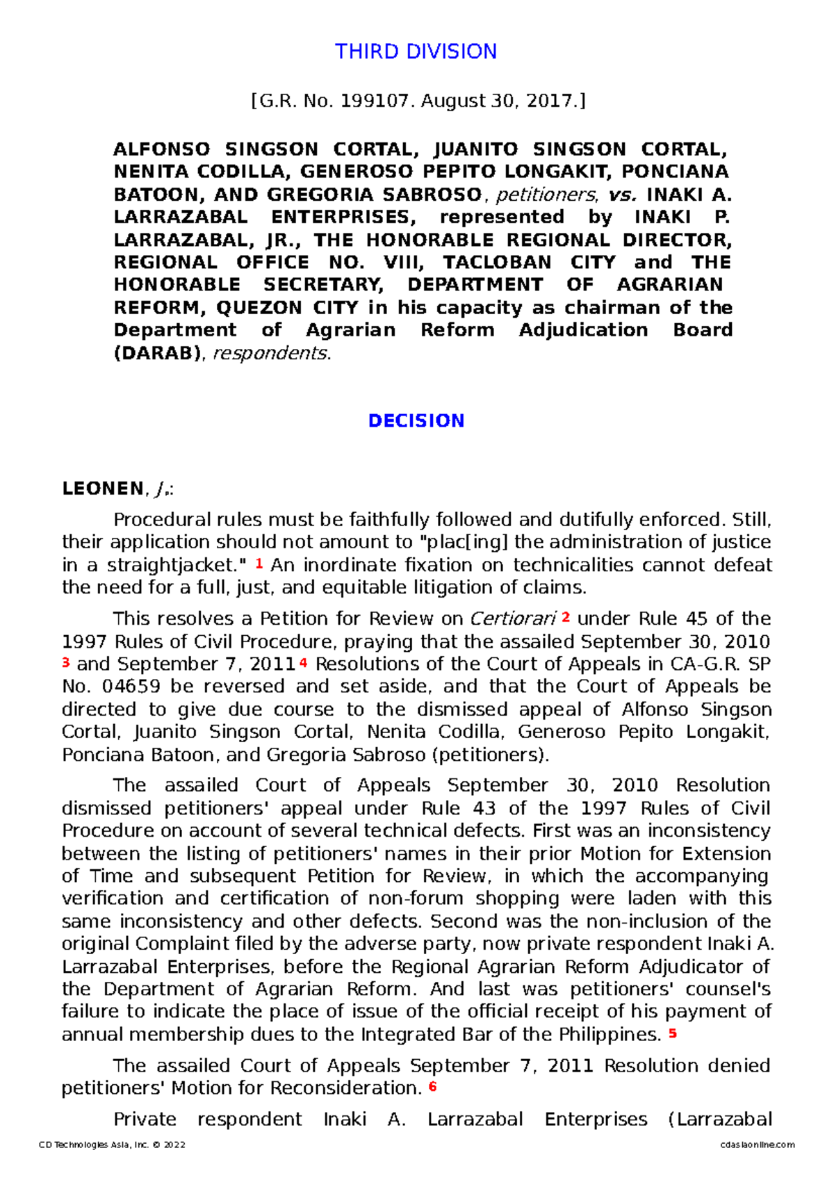 1. Cortal vs. Inaki G.R - Full text cases - THIRD DIVISION [G. No ...
