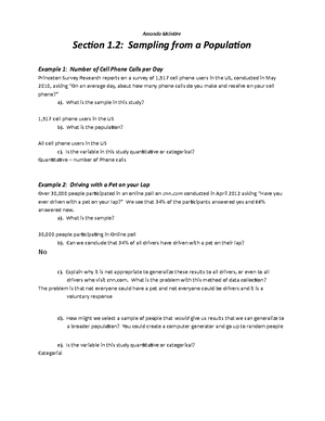 1.3 CW - Amanda Mcintire - Amanda McIntire Section 1: Experiments and ...