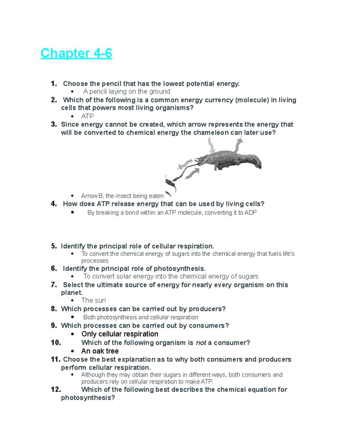 Chapter 4-6 - Introduction to Biology, the teacher is Nathan Churches ...