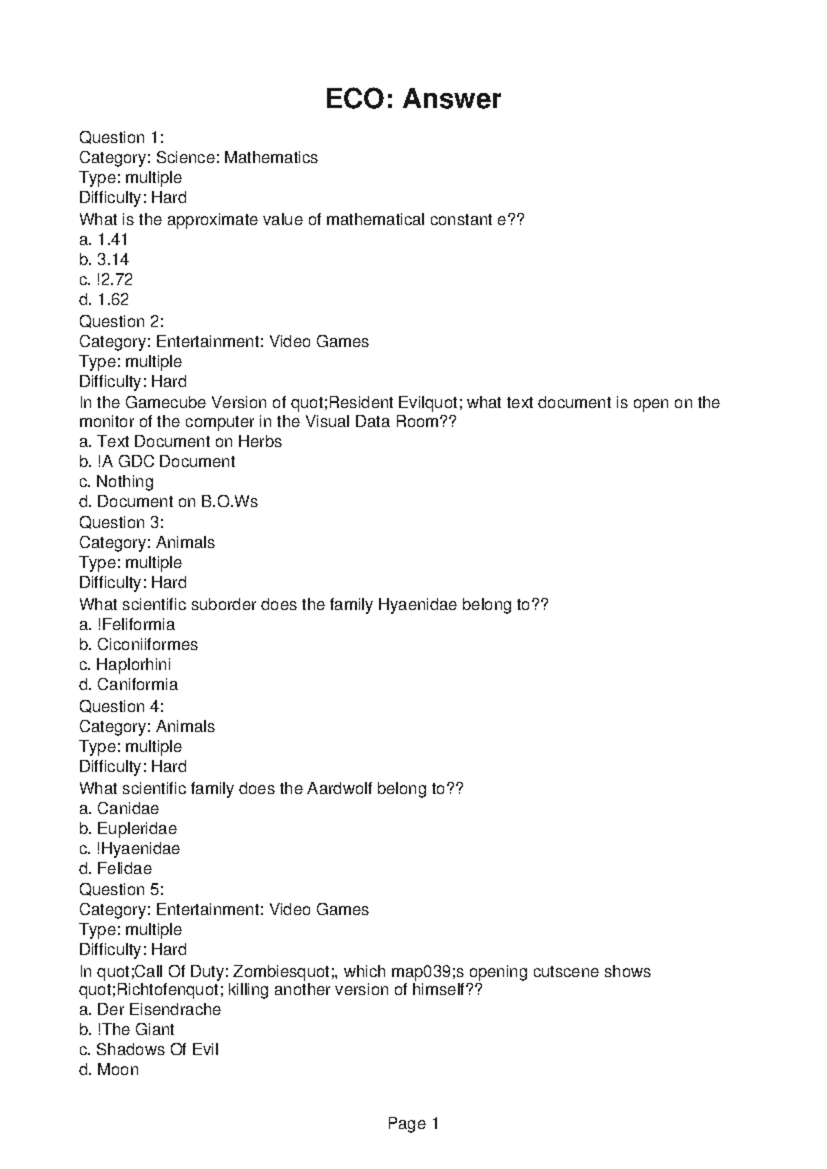 ECO320-demo-1 - ECO320 - ECO: Answer Question 1: Category: Science ...