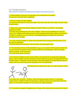 Ch 4 Conceptual Questions - Ch 4 Conceptual Questions - Studocu