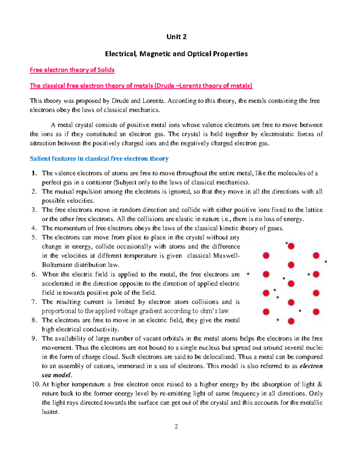 Structural inorganic chemistry - Unit 2 Electrical, Magnetic and ...