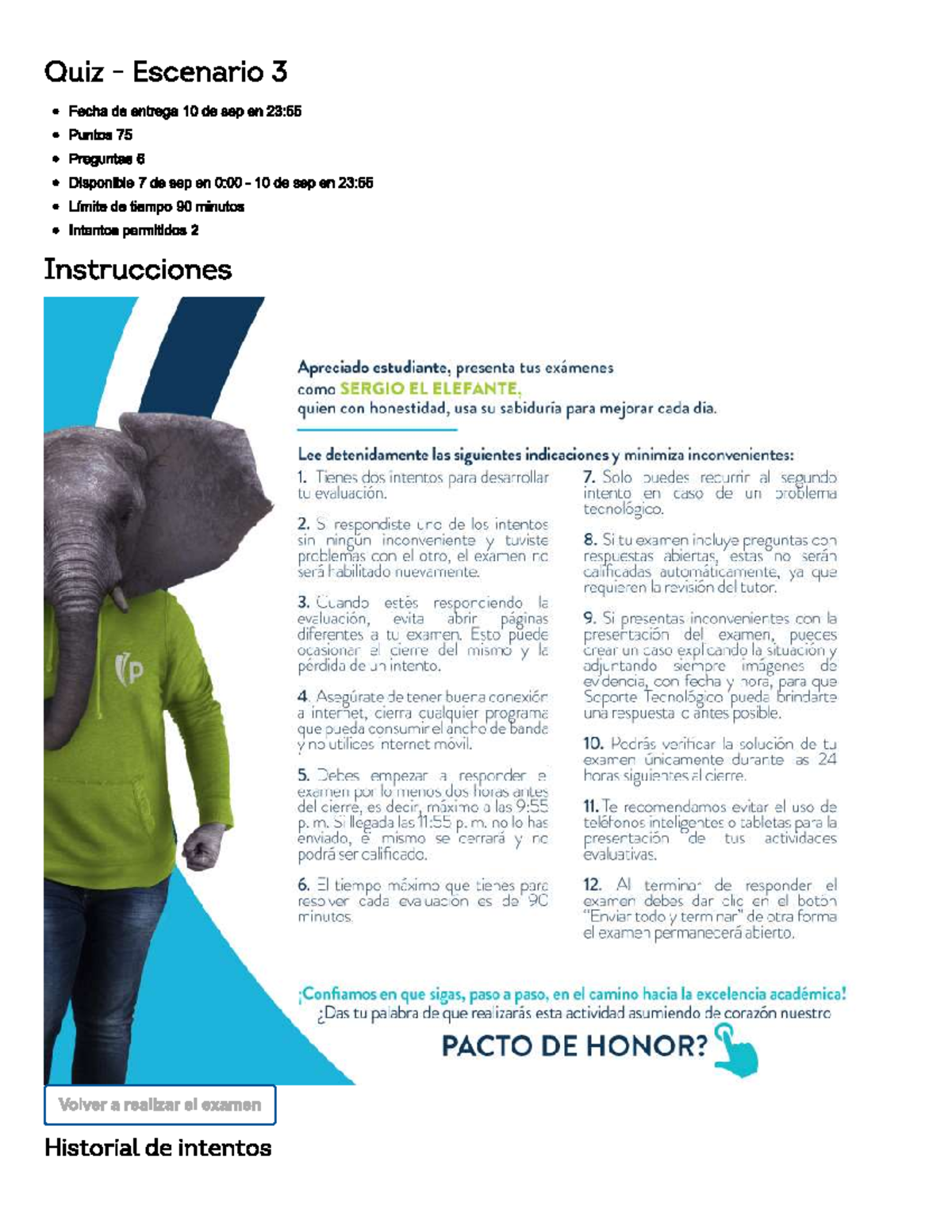 Quiz semana 3 - Quiz Escenario 3 Fecha de entrega 10 de sep en 23:55 ...