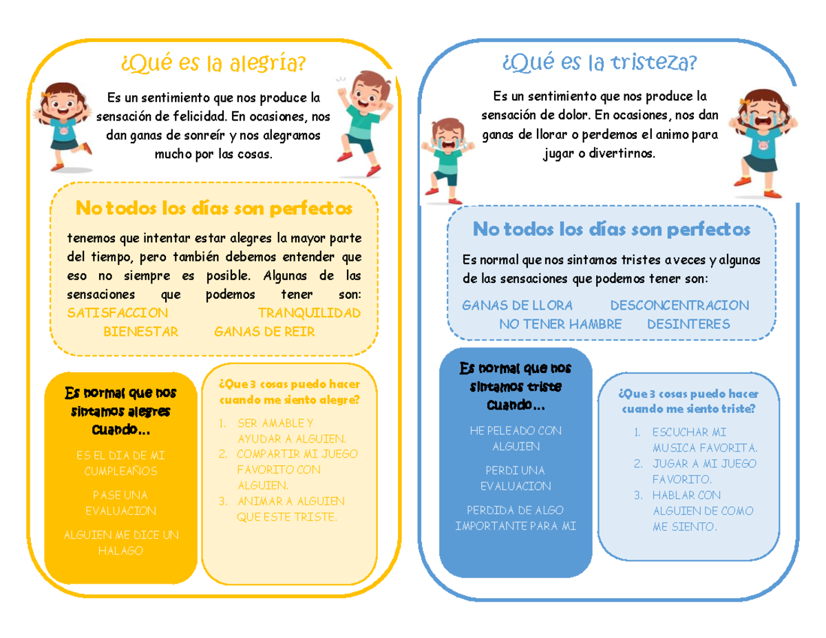 Expresion DE Sentimientos - No todos los días son perfectos tenemos que ...