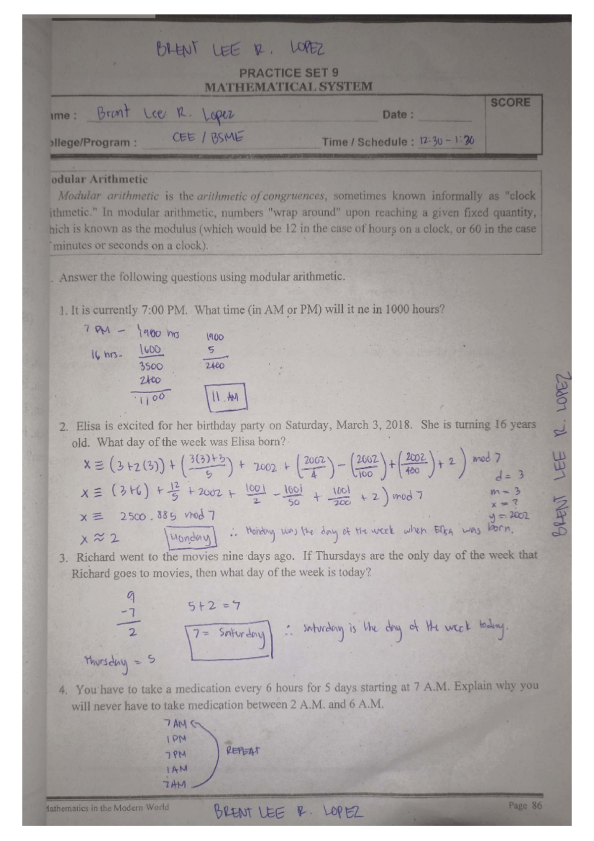 Assignment 14 - hope it helps - Mathematics for the modern world - Studocu
