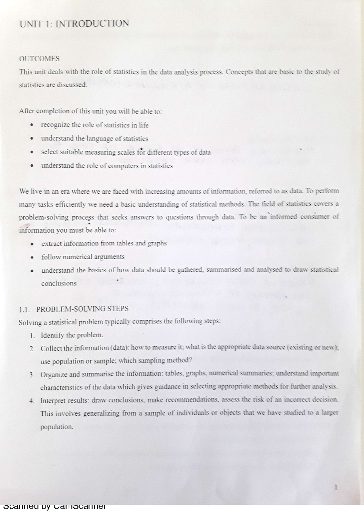 Statistics Introduction - Studocu