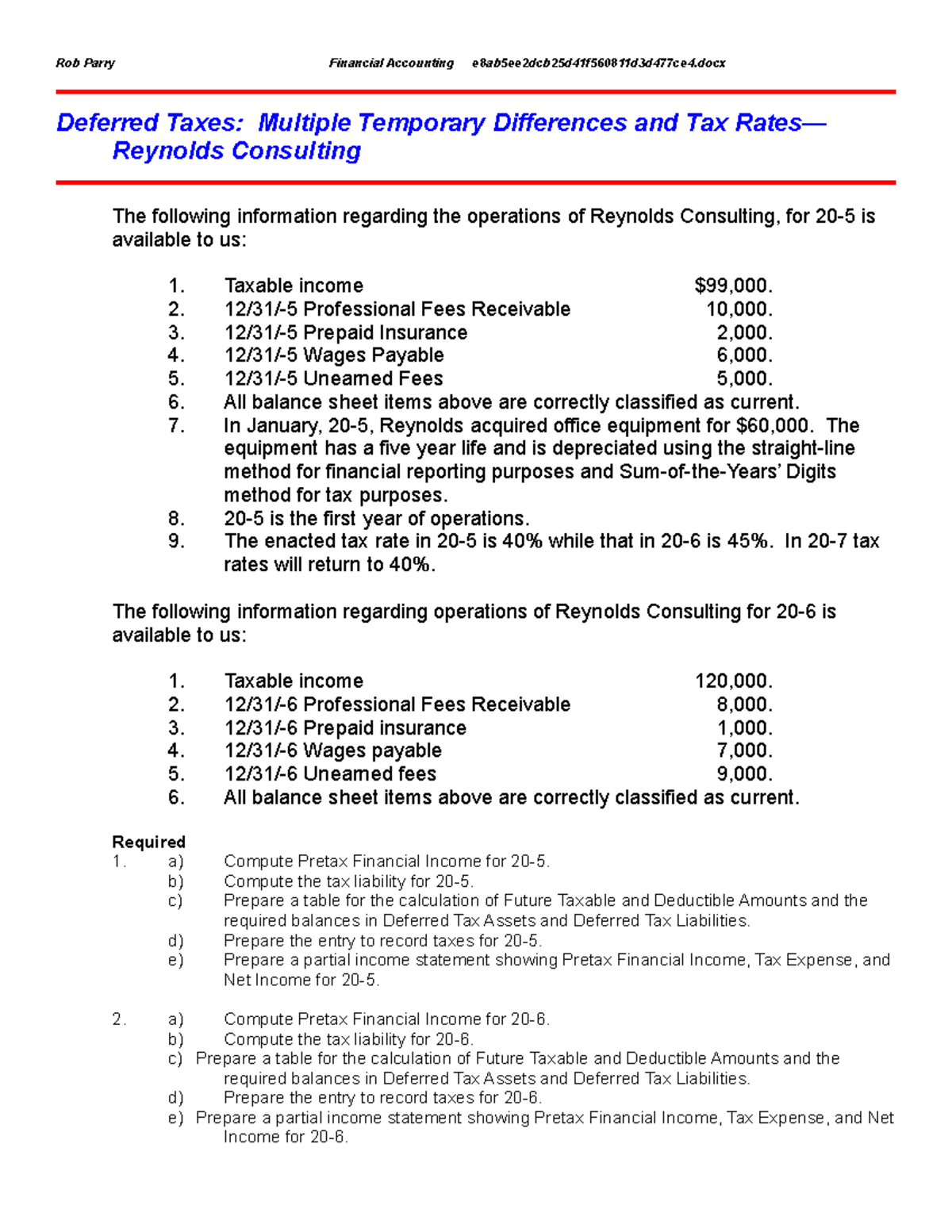 11+DIT-Reynolds+Co - Lecture note - Rob Parry Financial Accounting ...