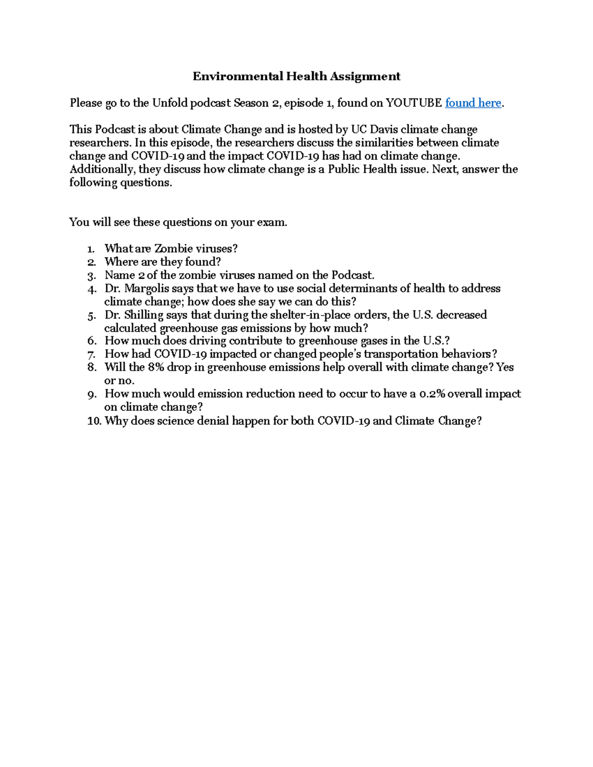 Environmental Health Assignment - Environmental Health Assignment ...