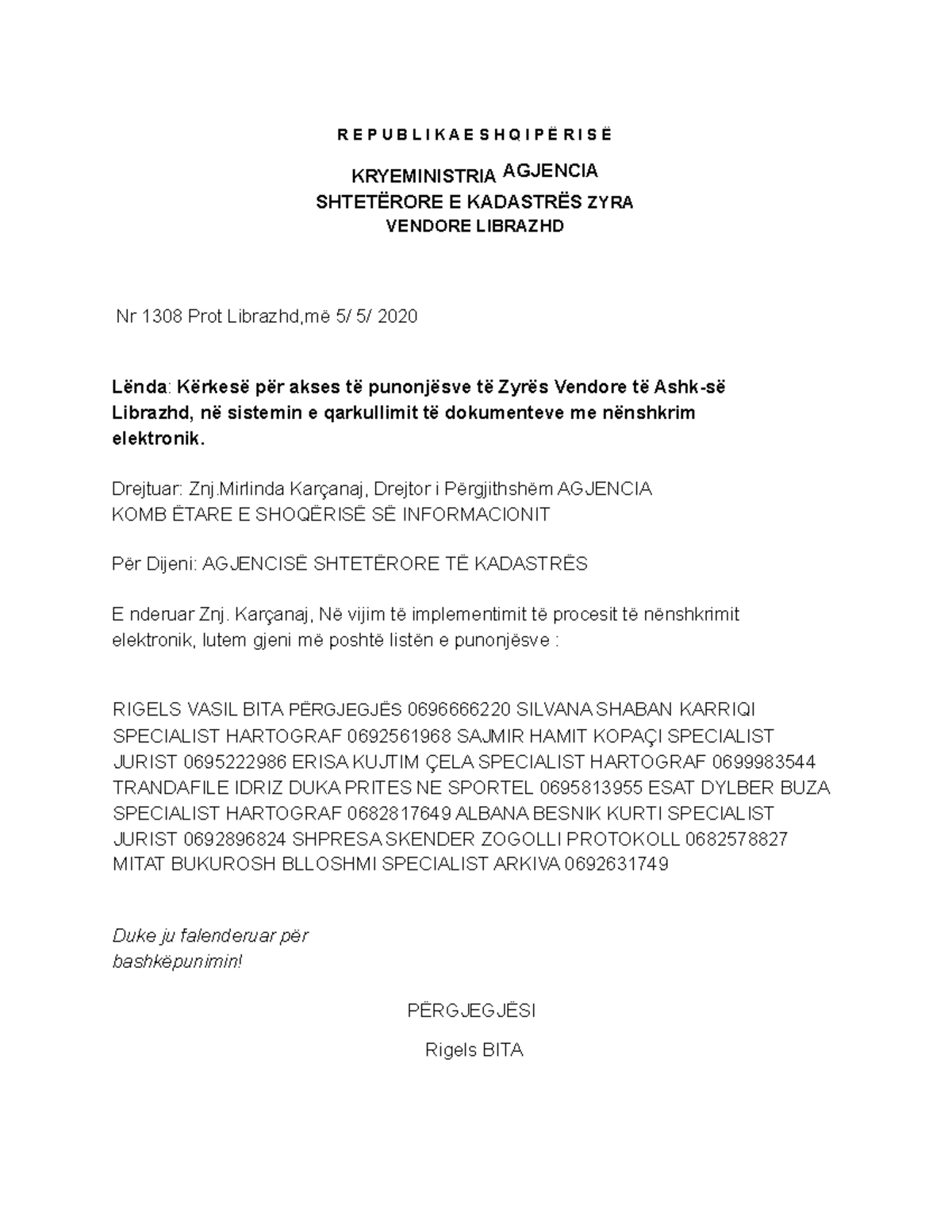 Kerkese per akses - Lecture notes 1 - R E P U B L I K A E S H Q I P Ë R ...