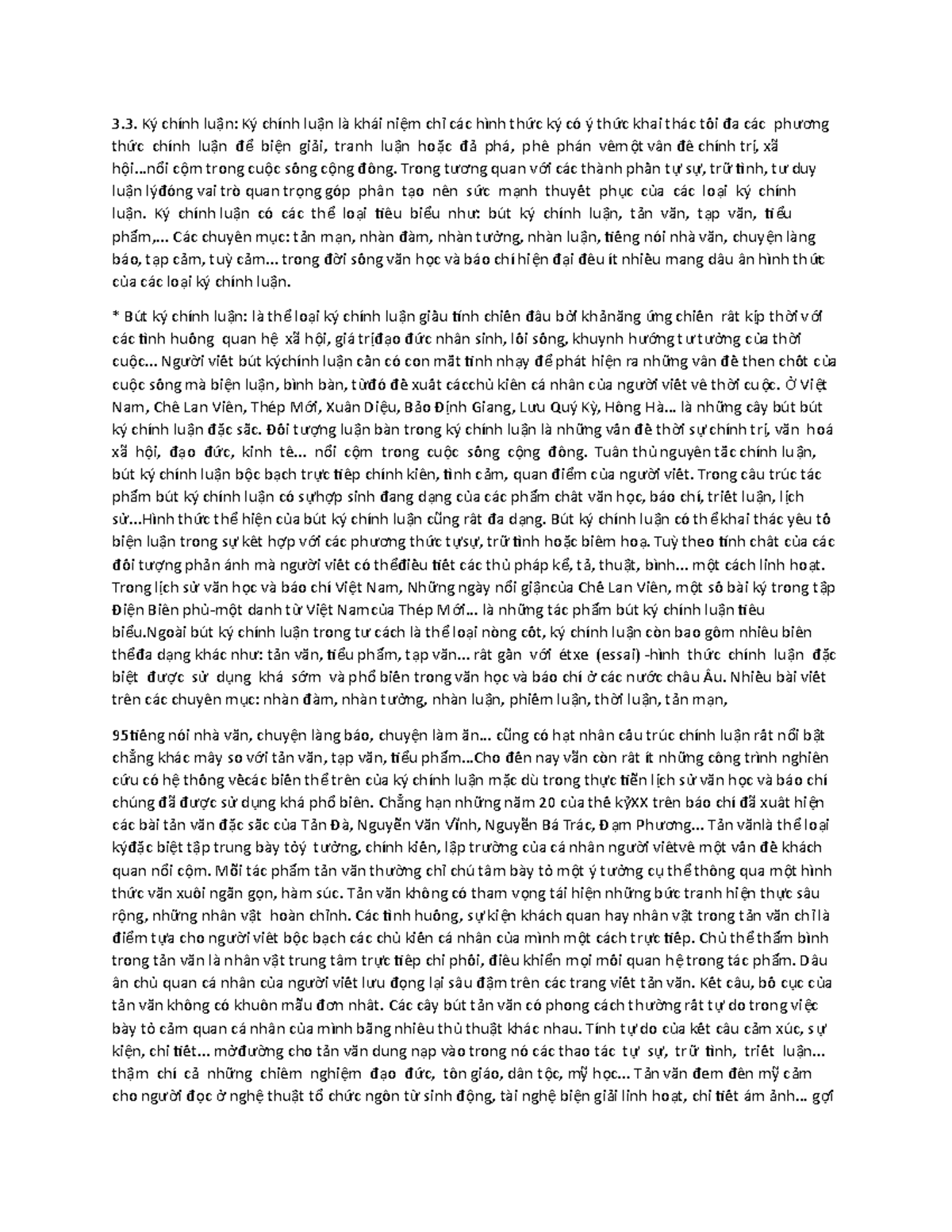Ký-chính-luận - ly luan văn học - Ký chính lu n: Ký chính lu n là khái ni m ch các hình th c ...