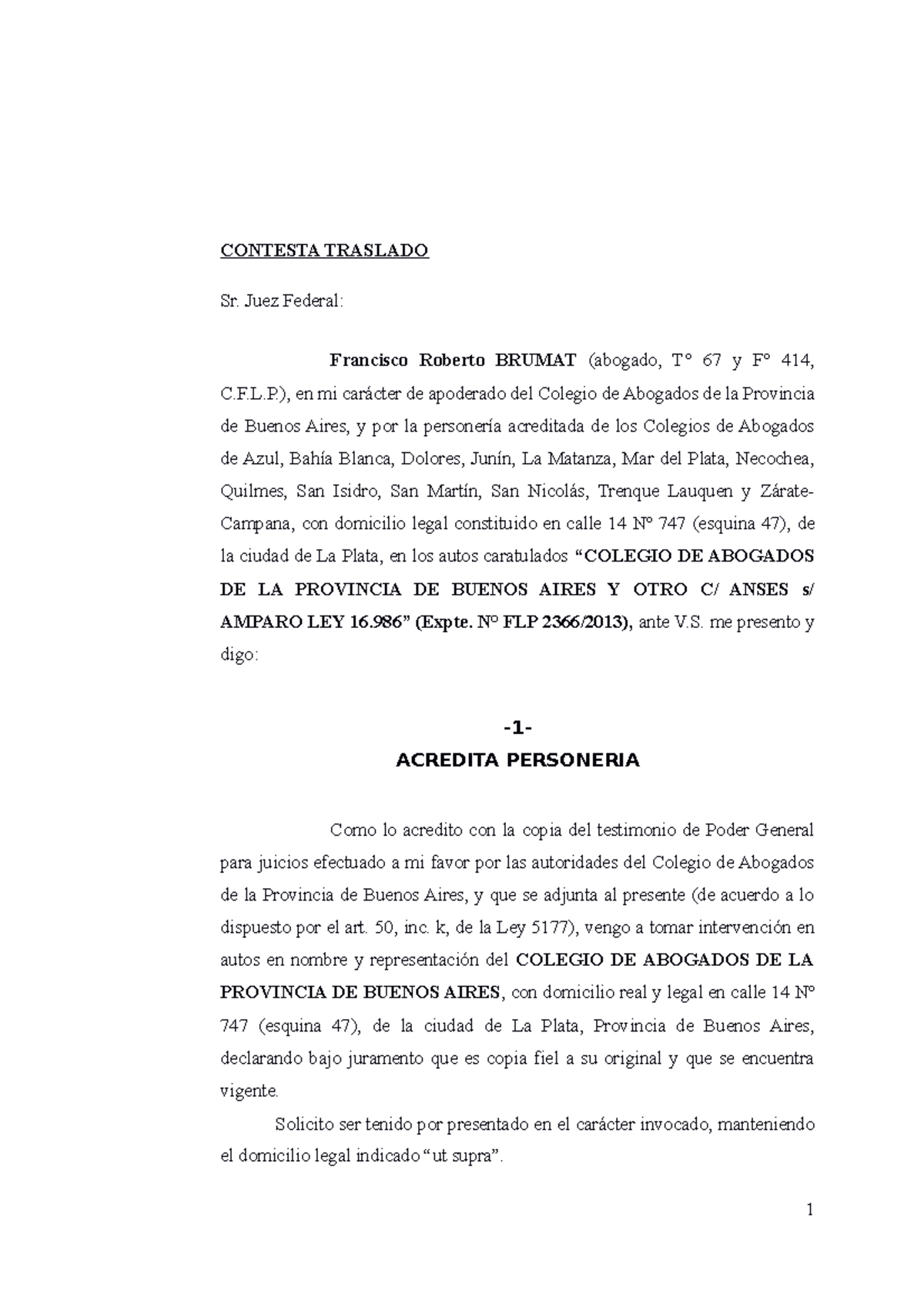 Contesta-traslado-de-revocatoria-2 - CONTESTA TRASLADO Sr. Juez Federal ...