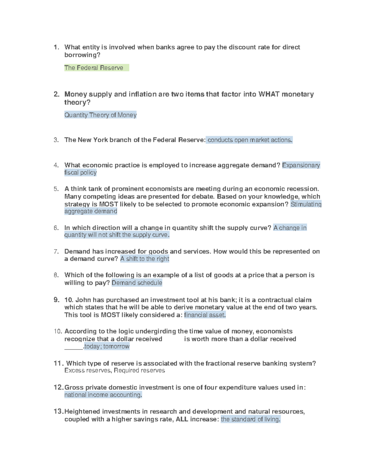 CBE Questions - 1. What entity is involved when banks agree to pay the ...