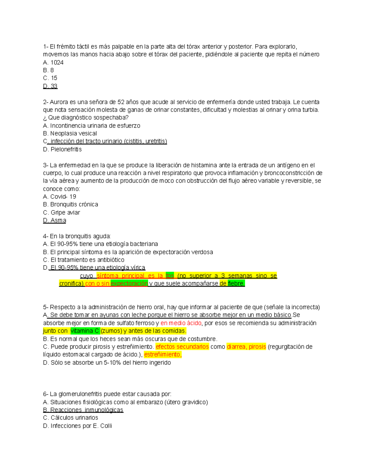 Examen Clínica I. 2° Parcial 2020.docx 2 - 1- El frémito táctil es más ...