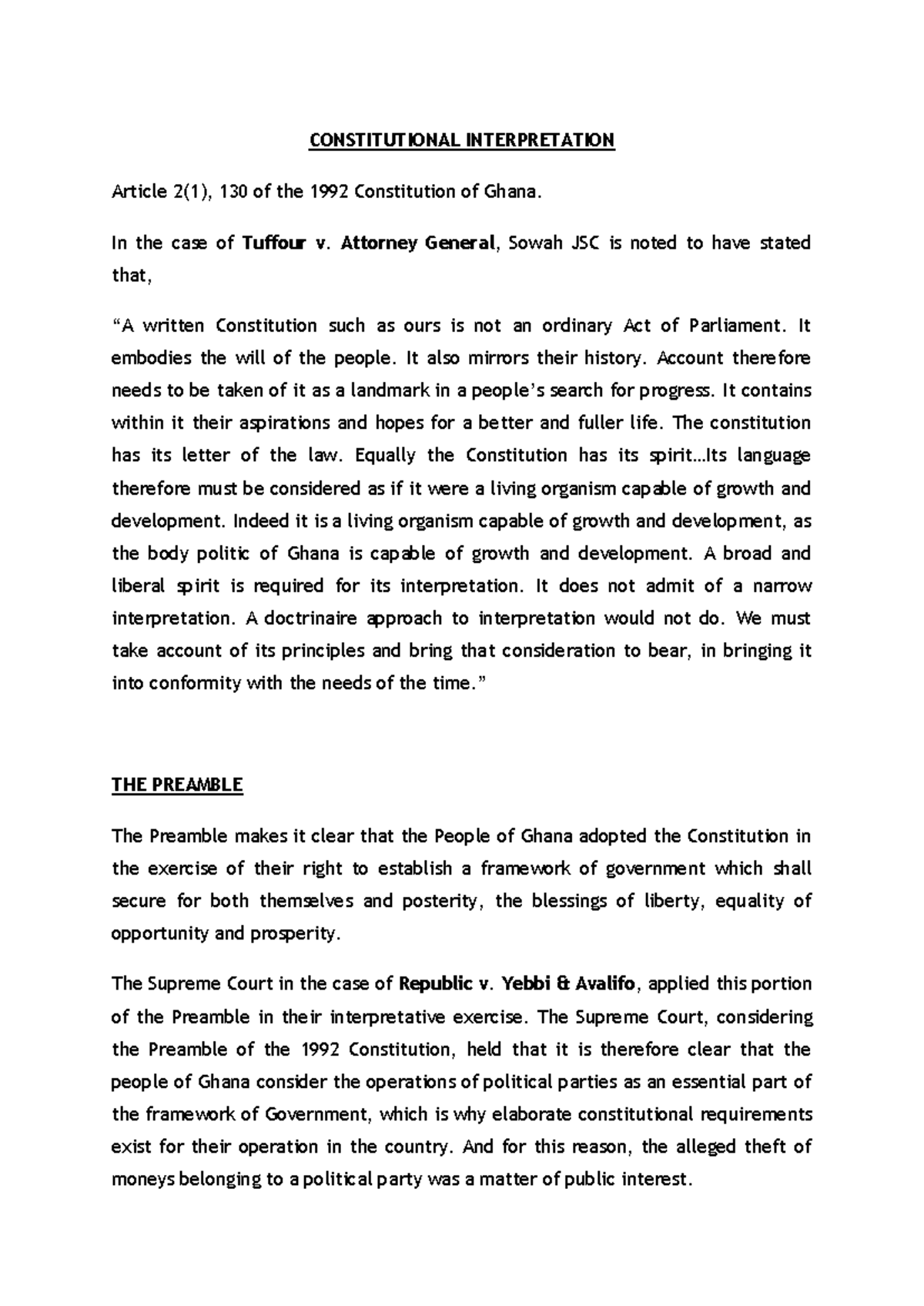 Constitutional Interpretation Legal System - CONSTITUTIONAL ...