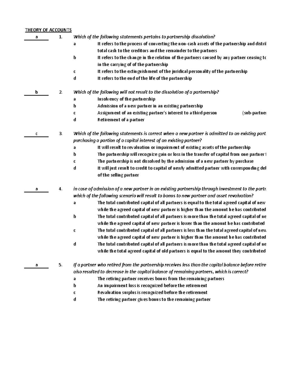 Book9 - ACCOUNTING FOR SPL - THEORY OF ACCOUNTS a 1. Which of the ...