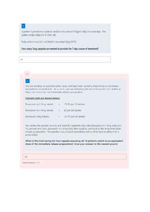 Wwham - notes relating to the second semester's pharmacy practice ...