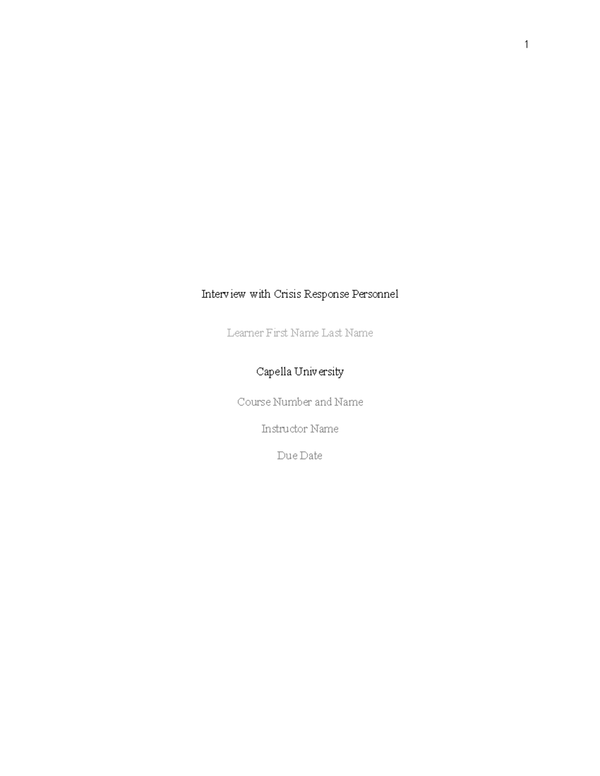 Cf u9a1 template - Interview with Crisis Response Personnel Learner ...